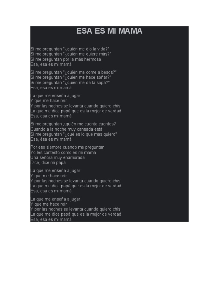 Esa Es Mi Mama | PDF