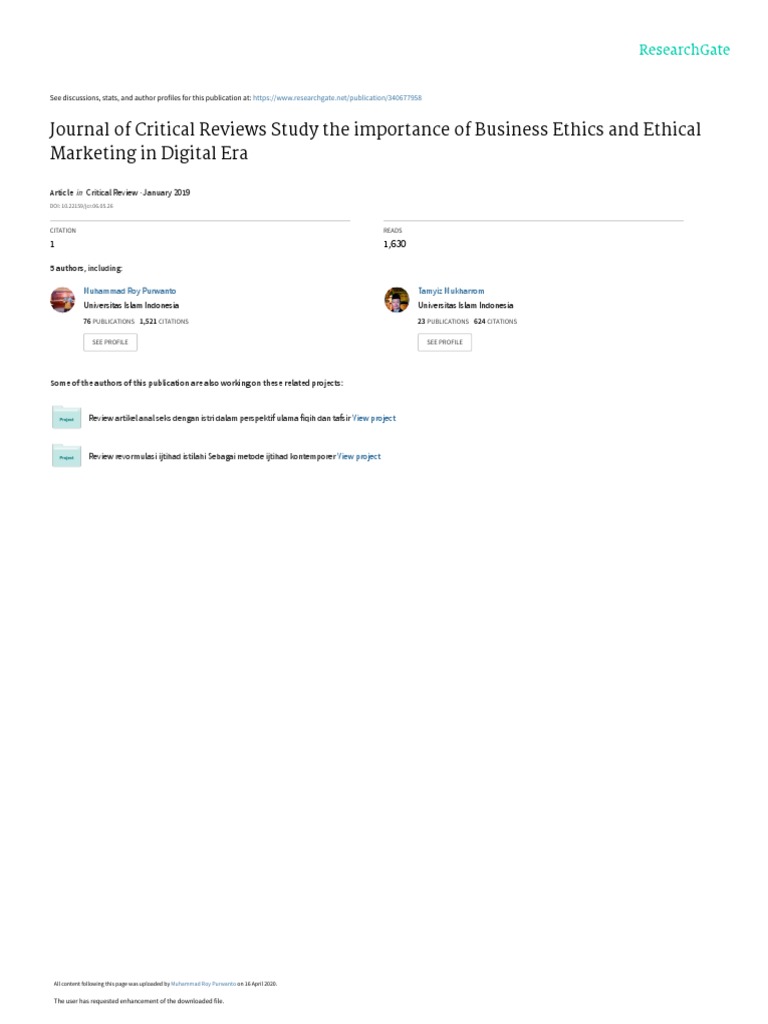 Business Ethics in the Digital Era | PDF | Business Ethics | Marketing