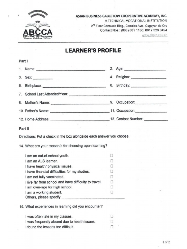 Learners-Profile Epicbruuuuh | PDF