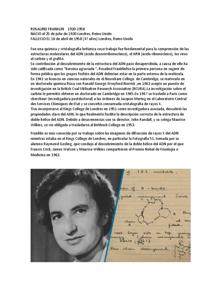 Rosalind Franklin | PDF