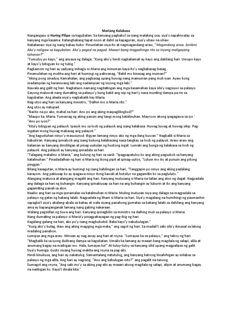 Mariang Kalabasa | PDF