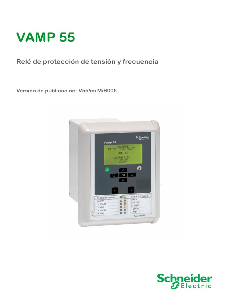 Vamp 55: Relé de Protección de Tensión y Frecuencia | PDF | Relé ...