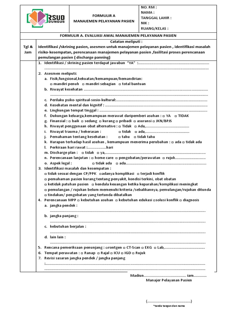 Formulir A MPP | PDF