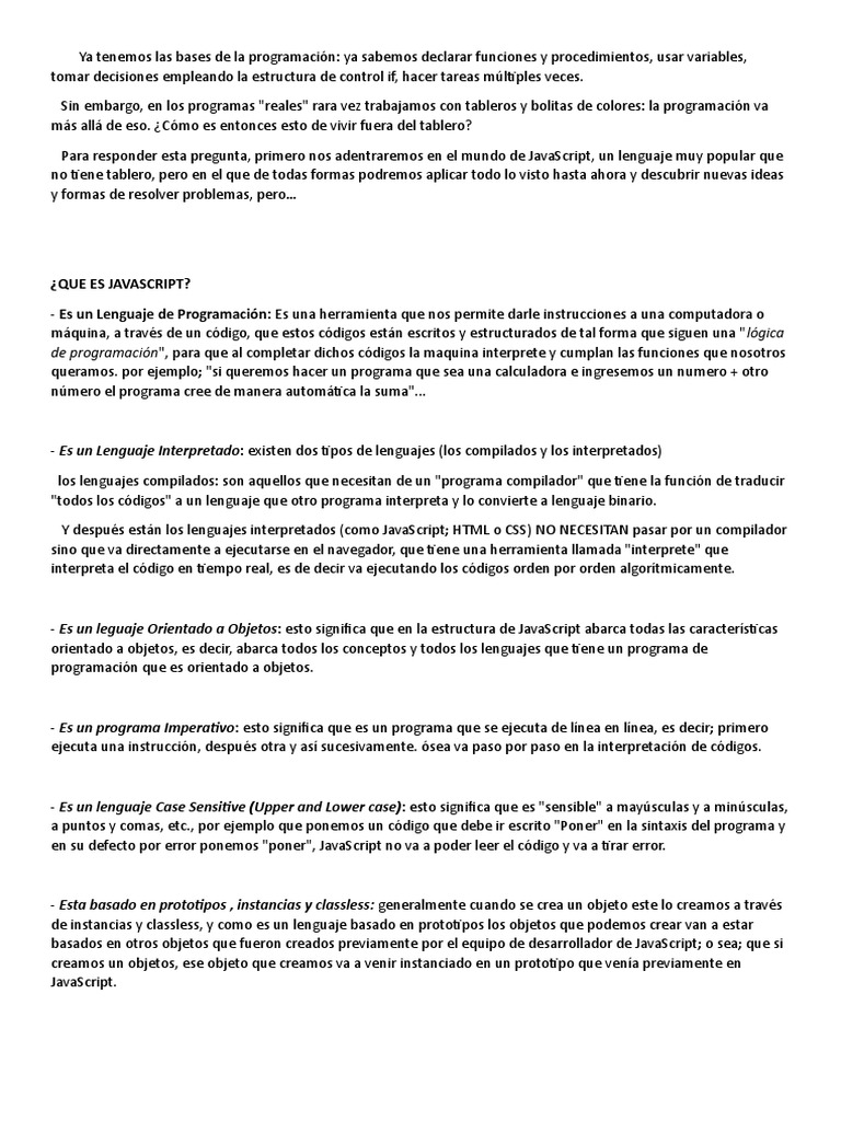 Introduccion A La Programacion - Programacion Imperativa Js | PDF ...