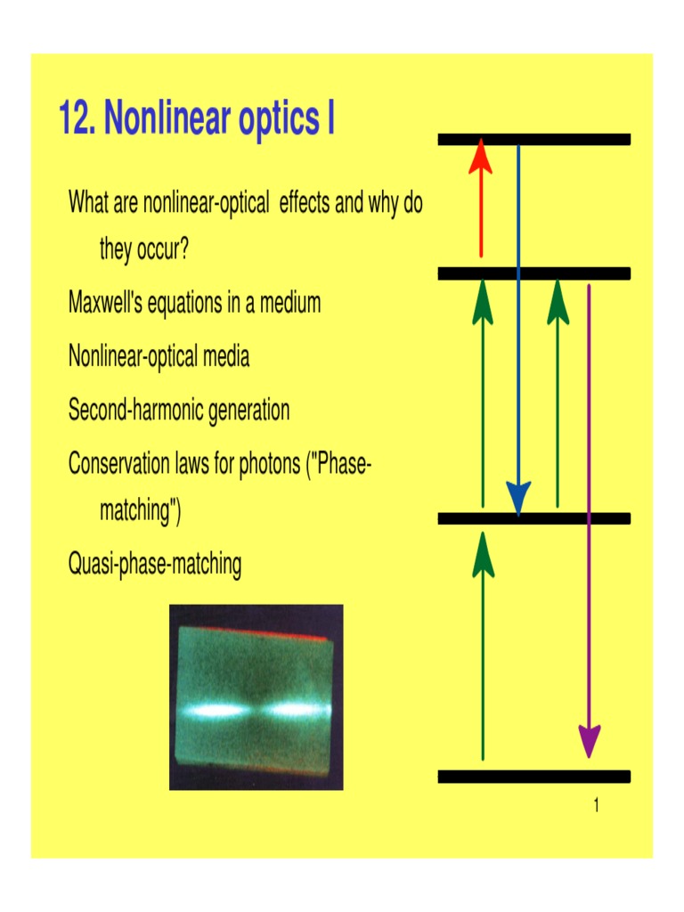 Non Linear Optics | PDF | Nonlinear Optics | Waves
