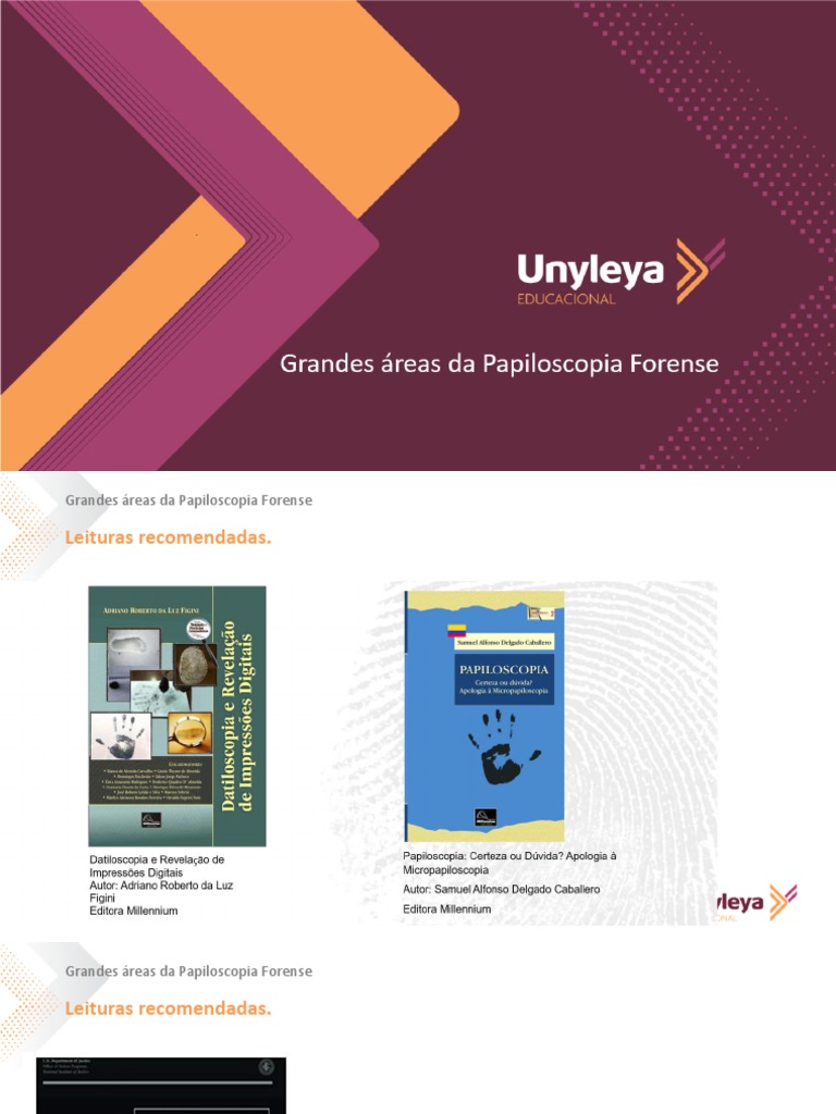 (1.1.3) Grandes Áreas Da Papiloscopia Forense | PDF | Impressão digital ...