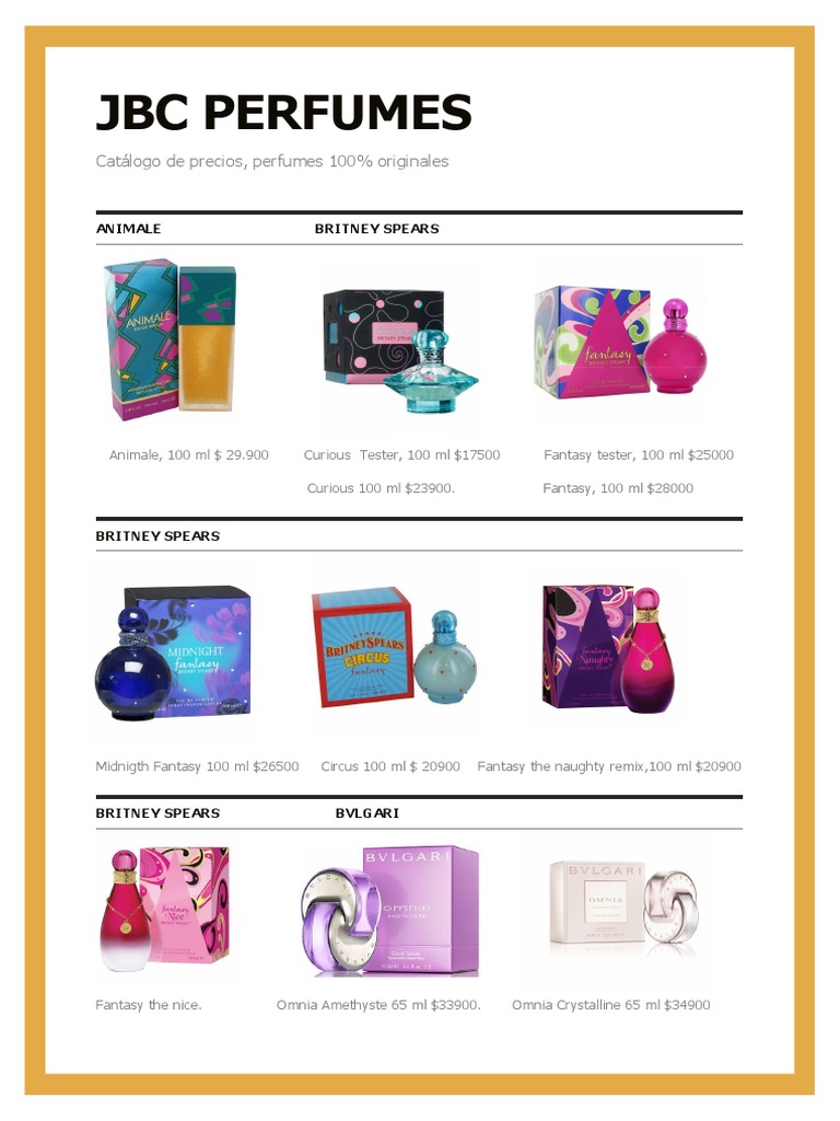 Catalogo de Perfumes | PDF