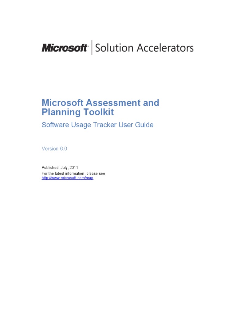 Microsoft Assessment and Planning Toolkit: Software Usage Tracker User ...