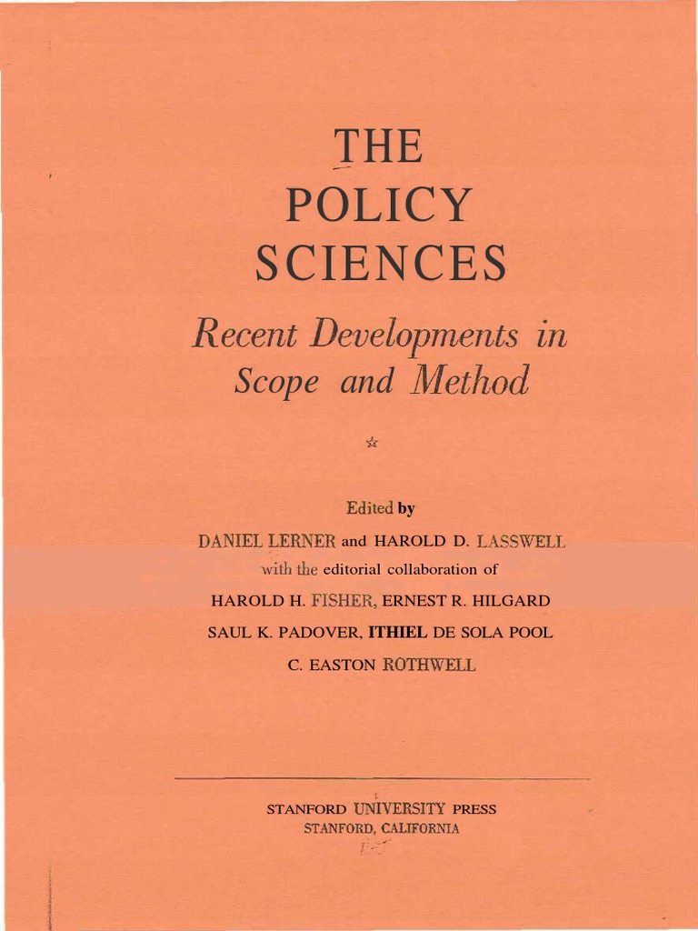 Lasswell 1951 The Policy Orientation | PDF | Science | Psychology