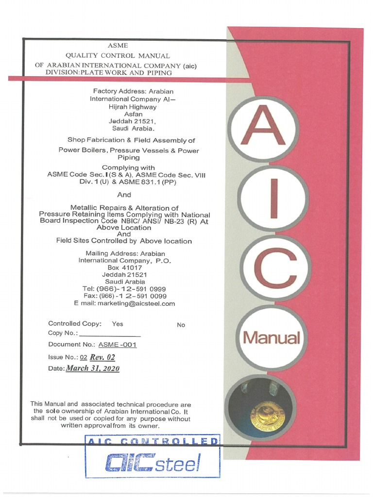 ASME Manual Edition 2019 | PDF | Boiler | Specification (Technical Standard)