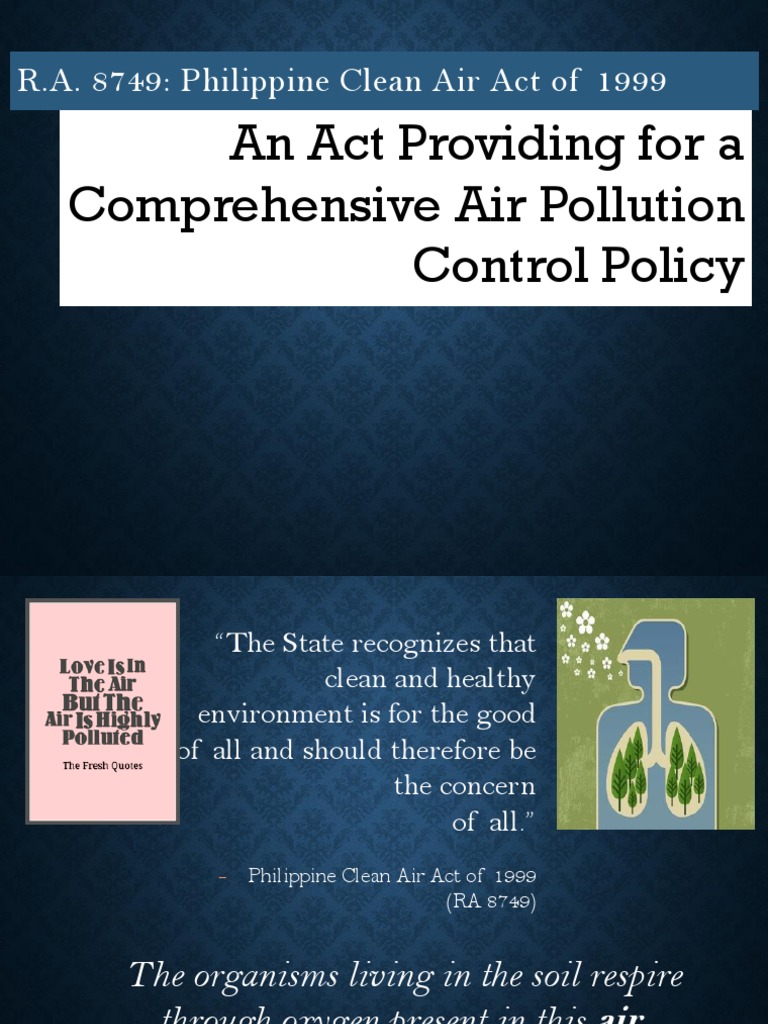 3_ra 8749_the Clean Air Act | PDF | Air Pollution | Clean Air Act ...