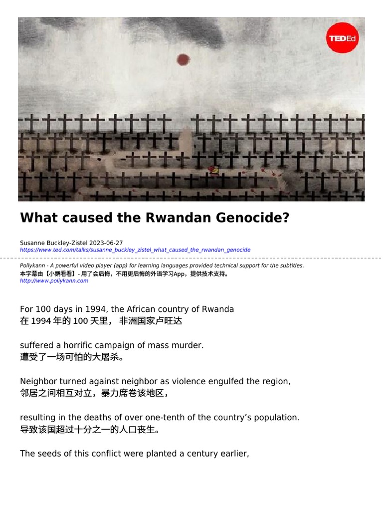 (English-中文 (简体) ) What Caused the Rwandan Genocide | PDF | Hutu ...
