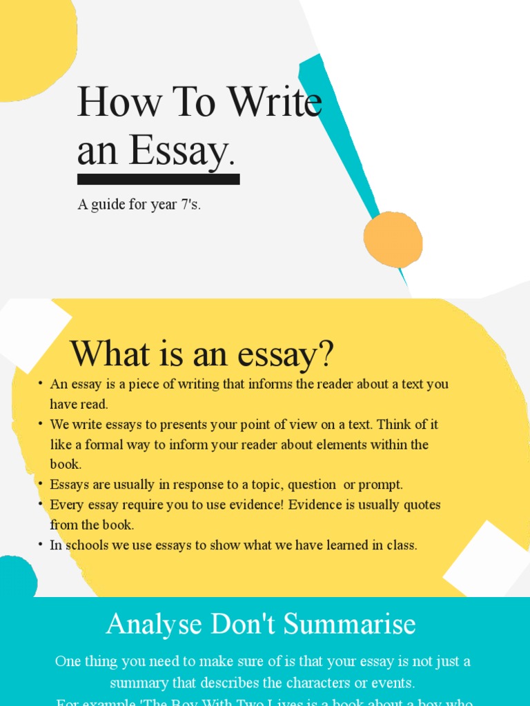 Year 7 - Essay | PDF | Essays | Evidence