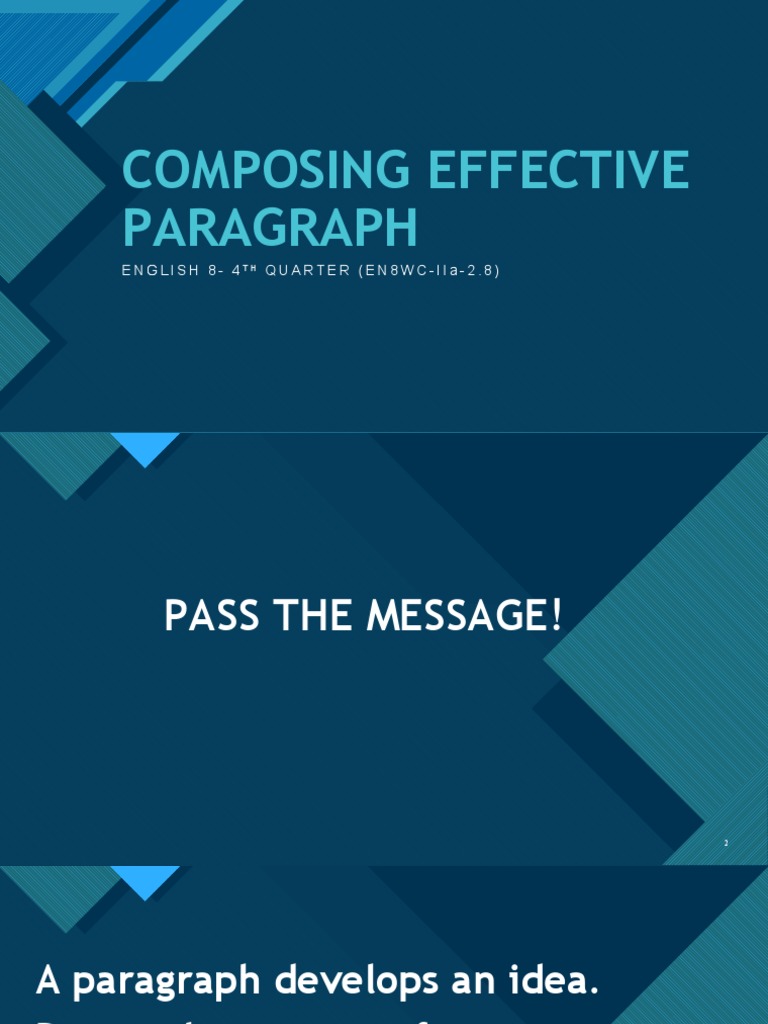 Composing Effective Paragraph | PDF | Paragraph | Communication