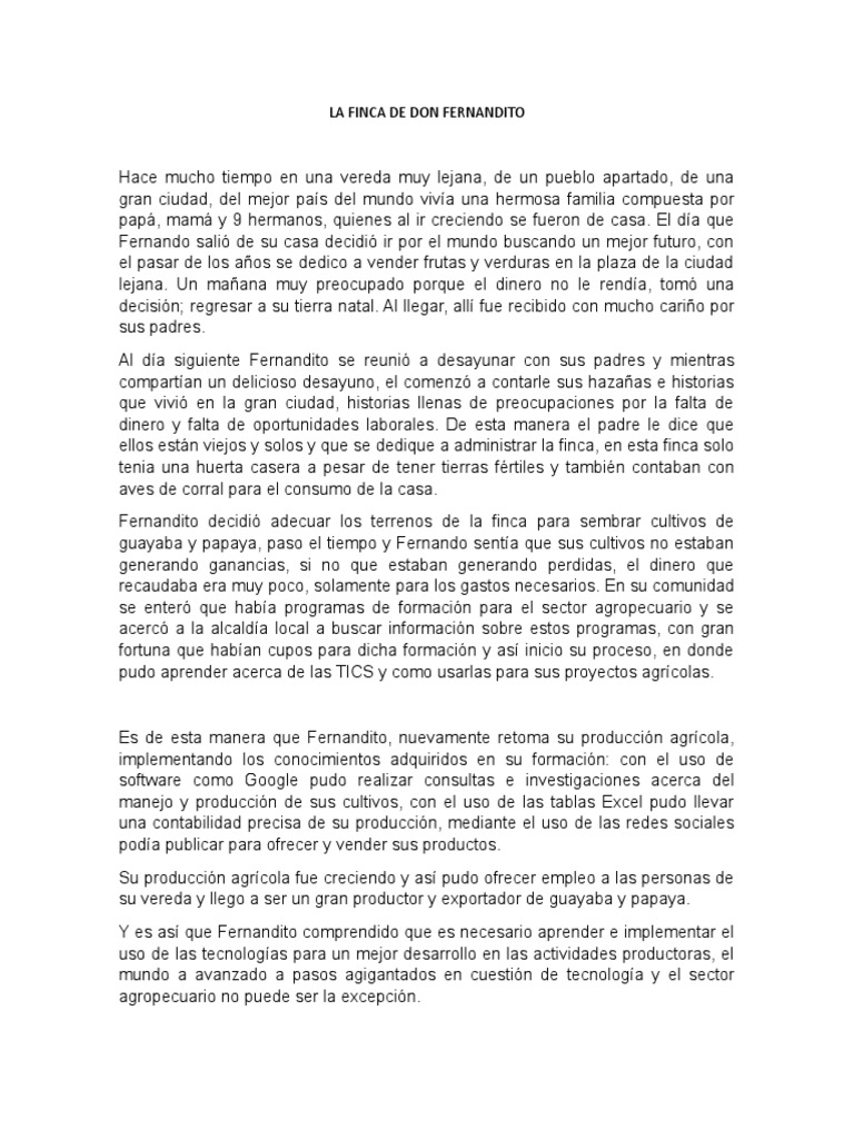 Cuento | PDF | Agricultura | Economias