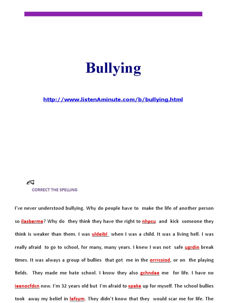 Bullying | PDF | Bullying | Psychology