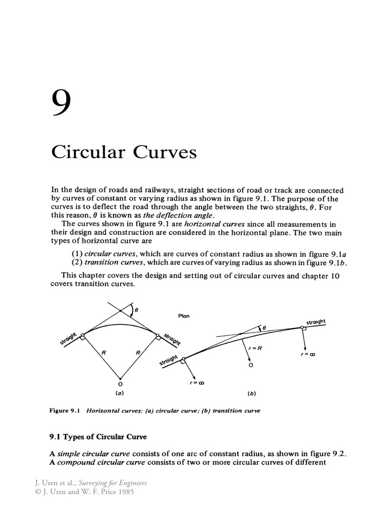 Circular Curves | PDF | Angle | Circle