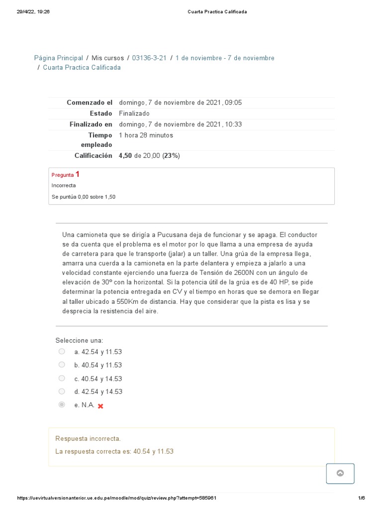 Cuarta Practica Calificada | PDF | Física Aplicada e Interdisciplinaria | Metrología