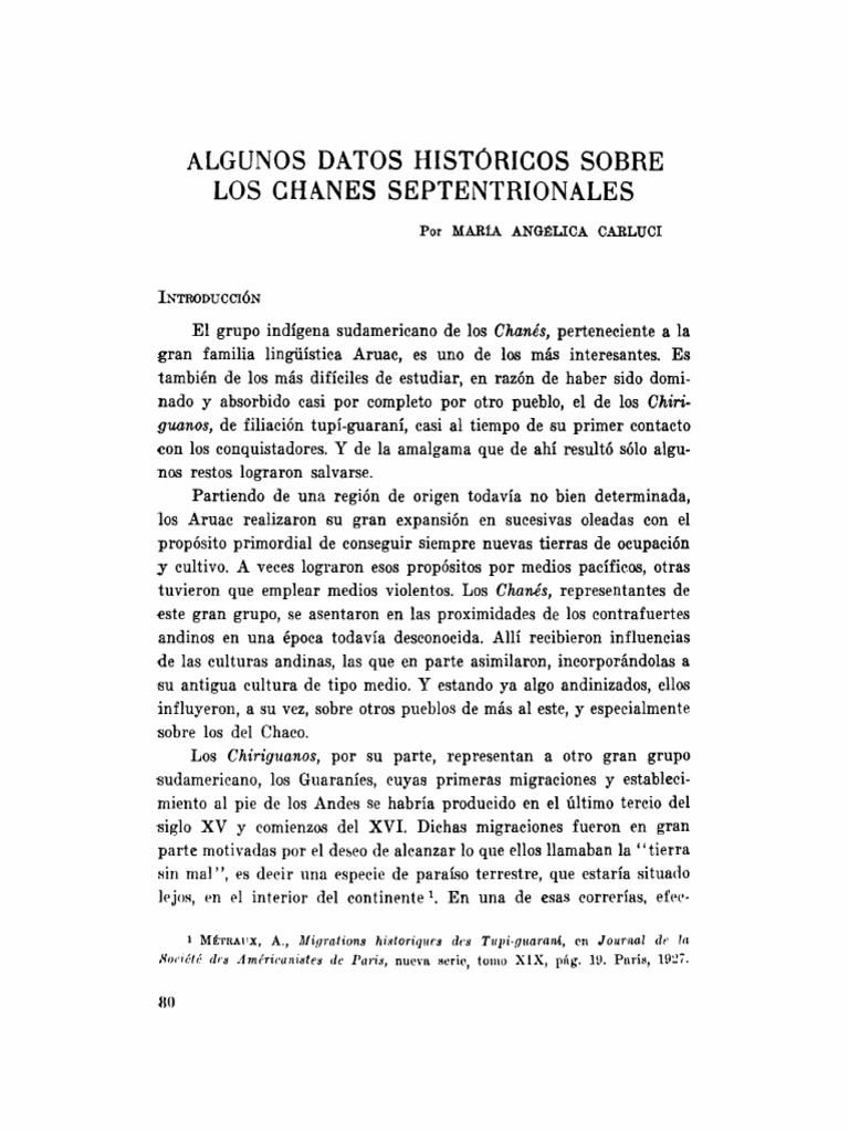Historia y Cultura de los Chanés | PDF | Paraguay