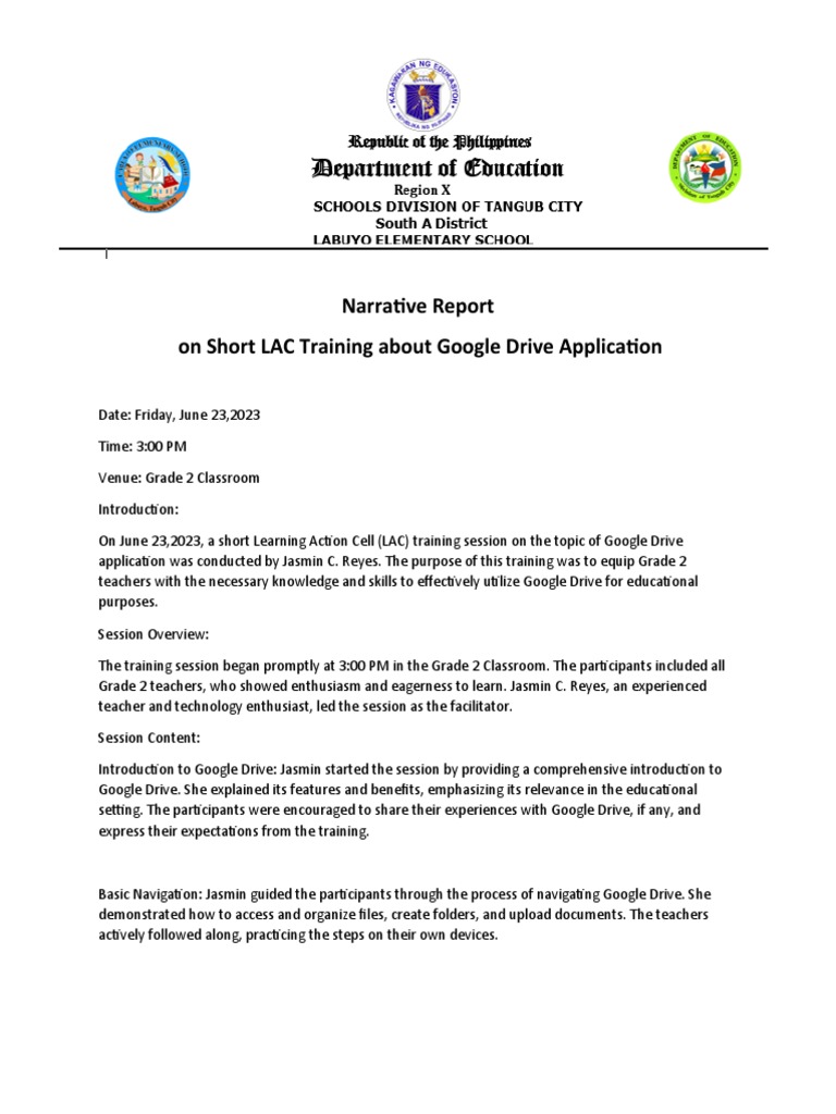 Narrative Report LAC JUNE | Download Free PDF | Teachers | Collaboration