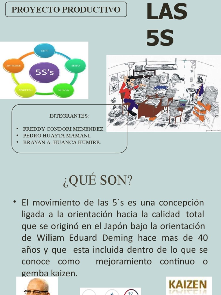 Proyecto Productivo Las 5 S's | PDF | Sector secundario de la economía ...