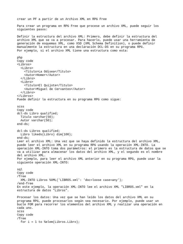 Ejemplo | PDF | Xml | Ingeniería Informática