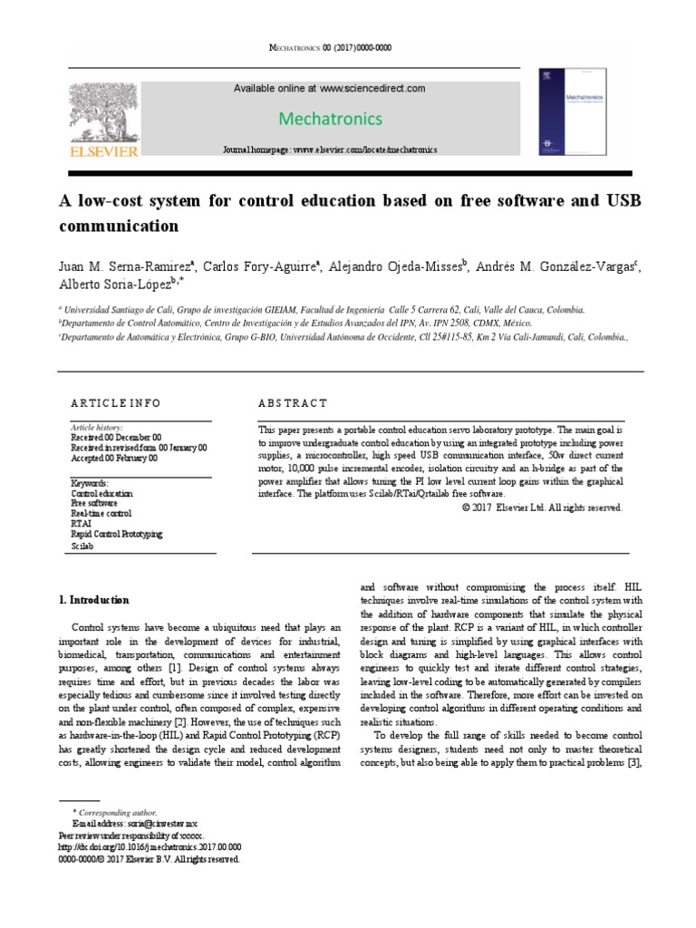 Mechatronics | PDF | Device Driver | Usb