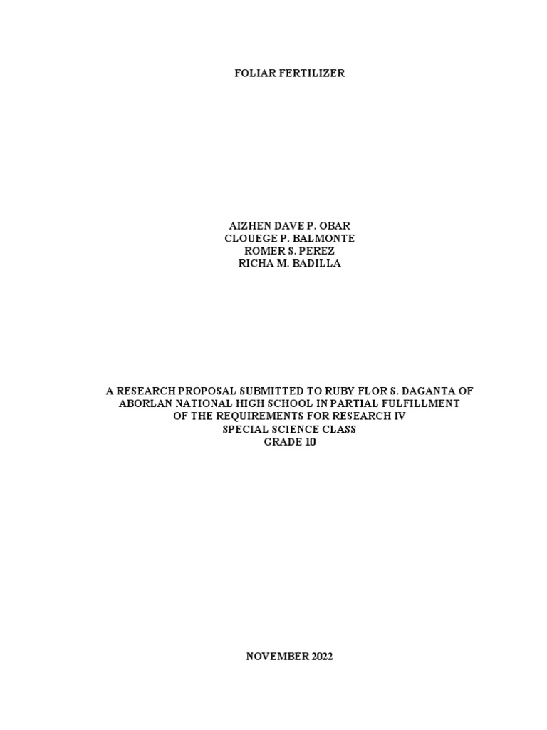 FOLIAR FERTILIZER-WPS Office_111714 | PDF | Fertilizer | Agriculture