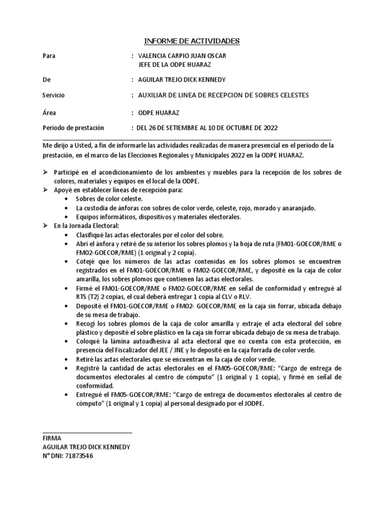 Informe Linea de Recepcion - 221119 - 162111 | PDF | Elecciones | Gobierno