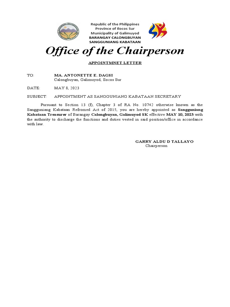 Appointment-Oath-Of-Office-Resolution 2023 SK Sec | PDF | Oath Of ...