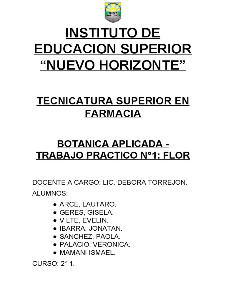Botanica. FLOR | PDF | Flores | Polinización