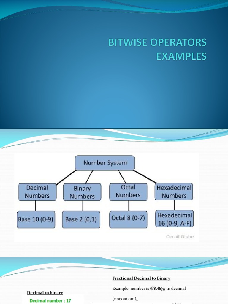 6 Operatorexamples Bitwise Operators Pdf Mathematical Notation Theoretical Computer Science 