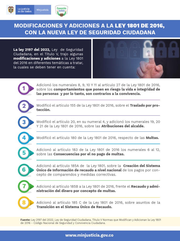Infografía Modificaciones Ley 1801 de 2016 | PDF
