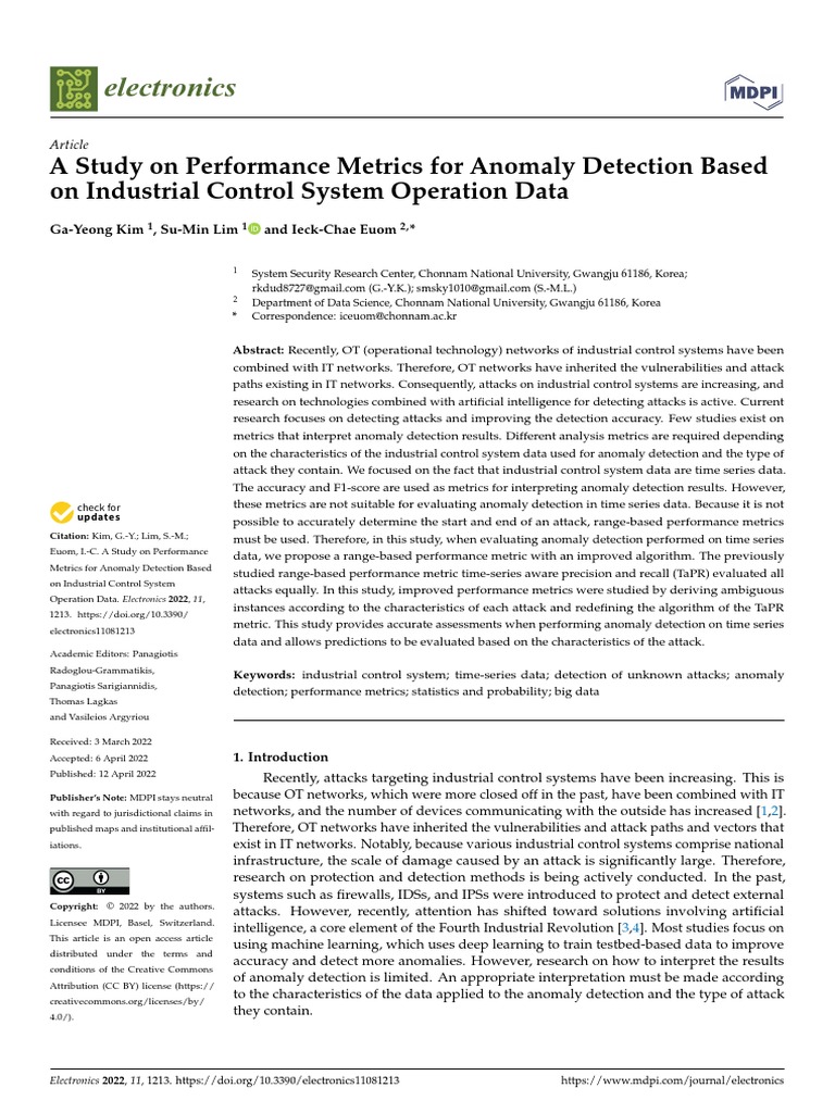 A Study On Performance Metrics For ANomaly Detection Based On ...