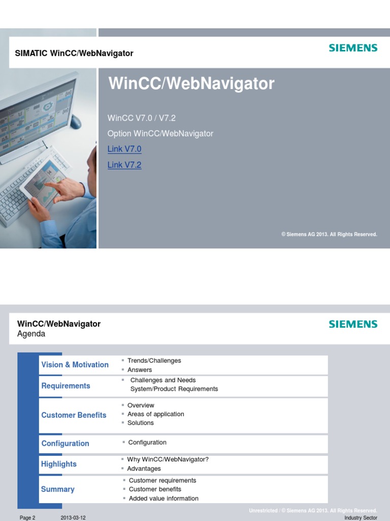 Presentation Wincc V72 WebNavigator Sales en | PDF | World Wide Web ...