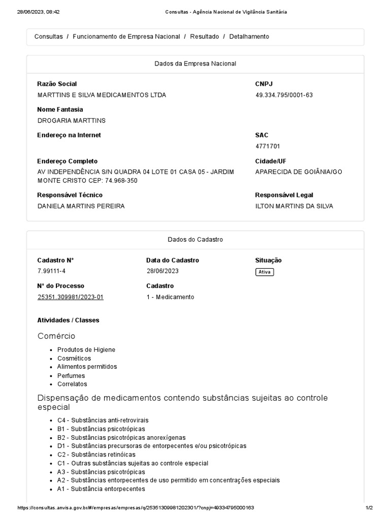 Consulta Da Afe | PDF | Drogas psicoativas | Produtos da indústria química