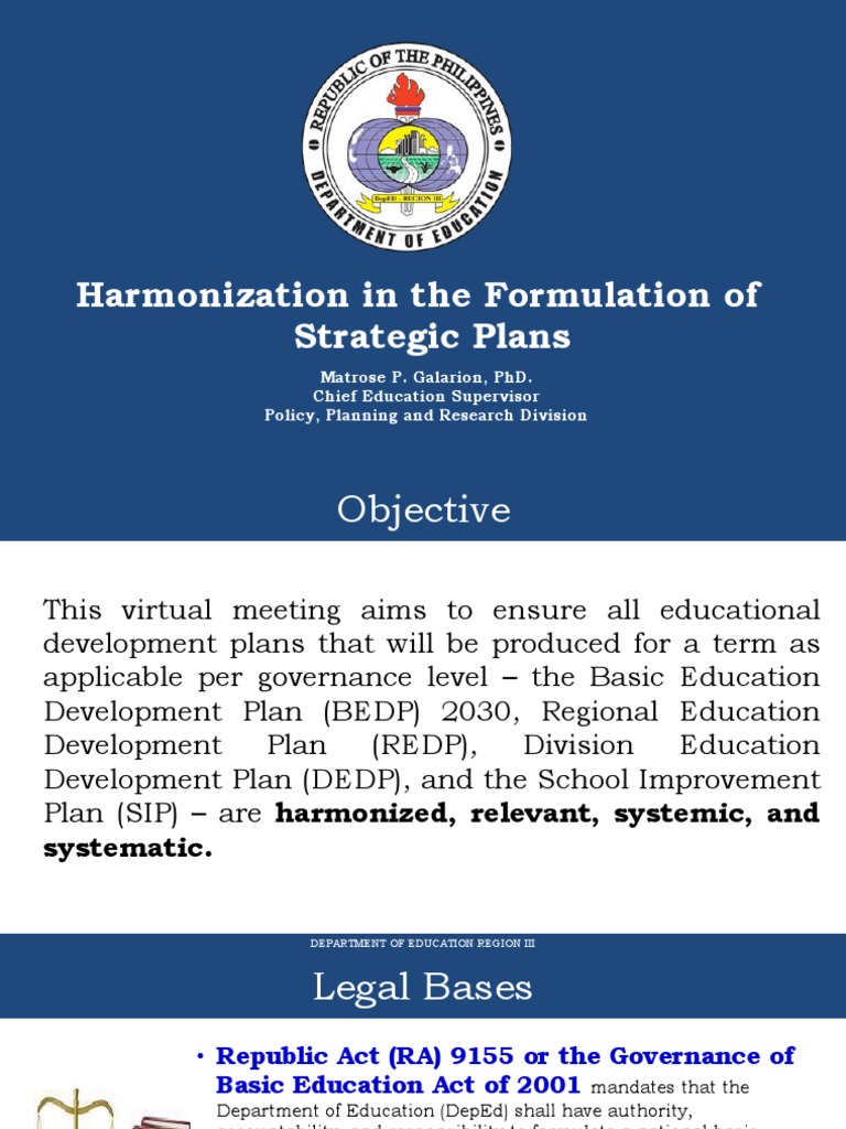 Harmonization of Strategic Plans | PDF | Governance | Educational Assessment