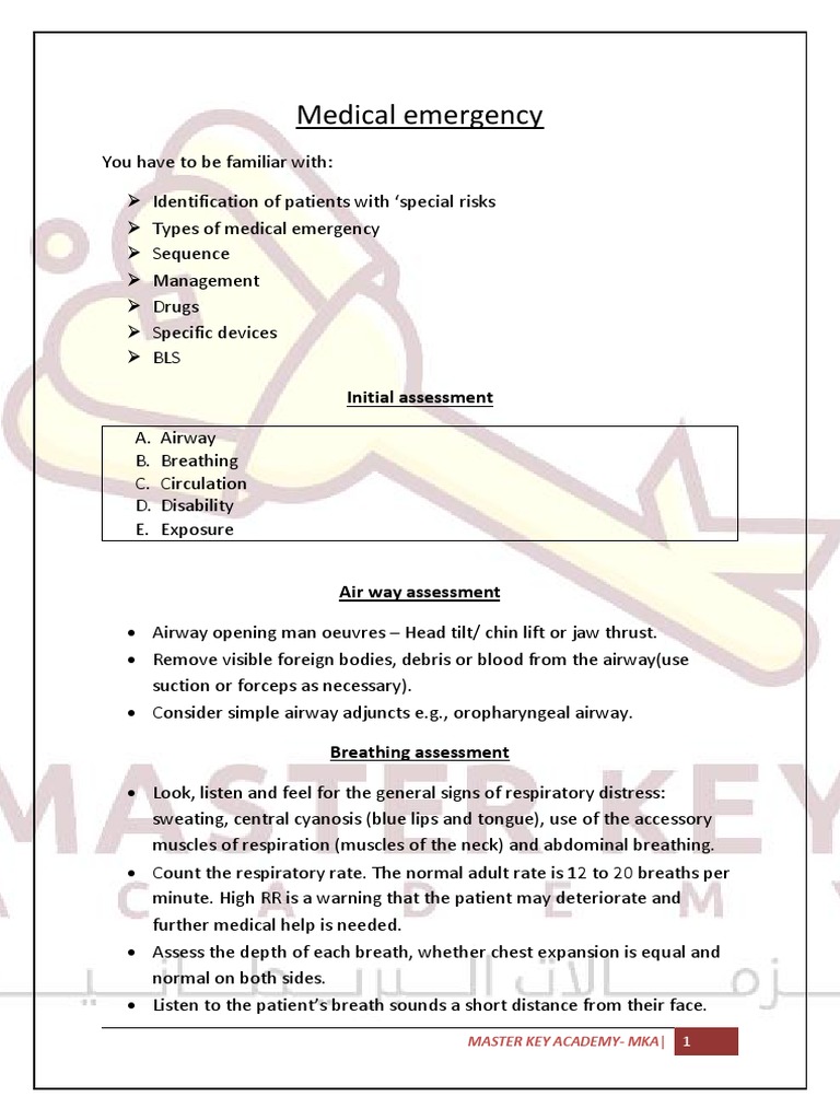 Medical Emergency Part 2 | PDF | Cardiopulmonary Resuscitation ...