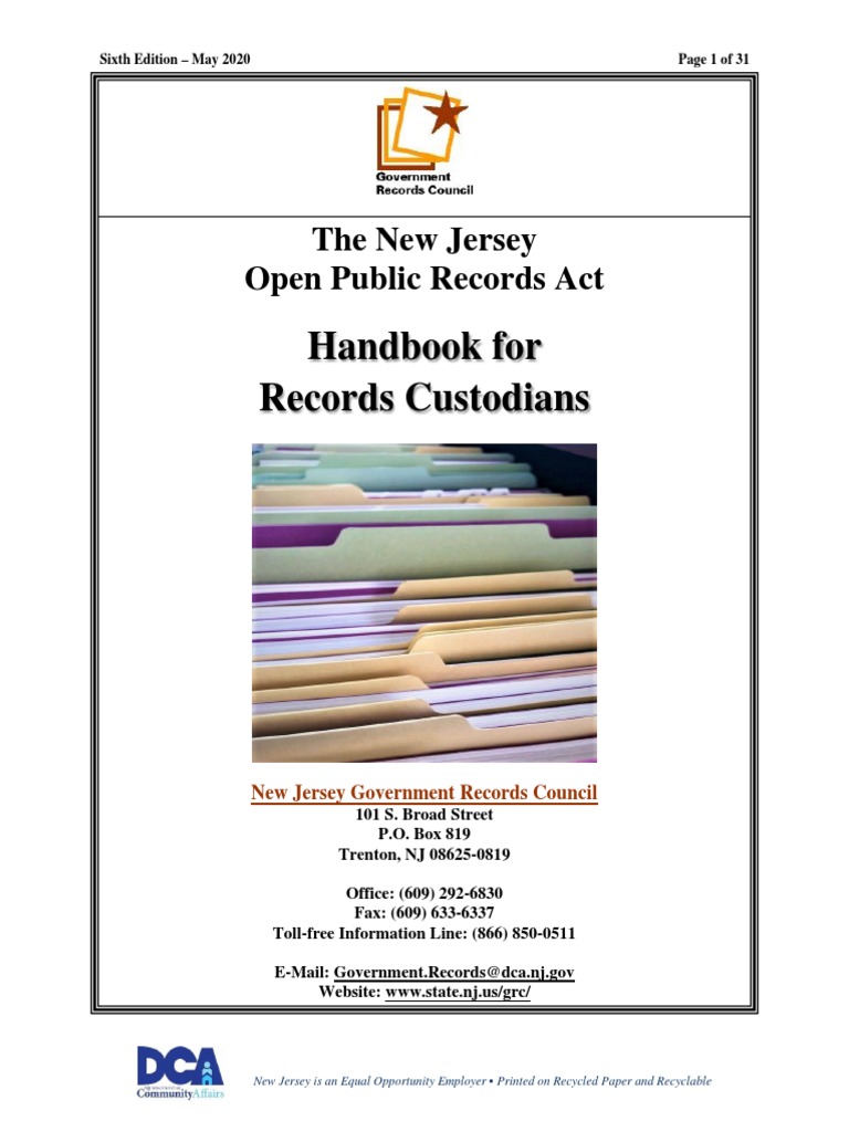 Custodians Handbook (Sixth Edition - May 2020) (Final) | PDF ...