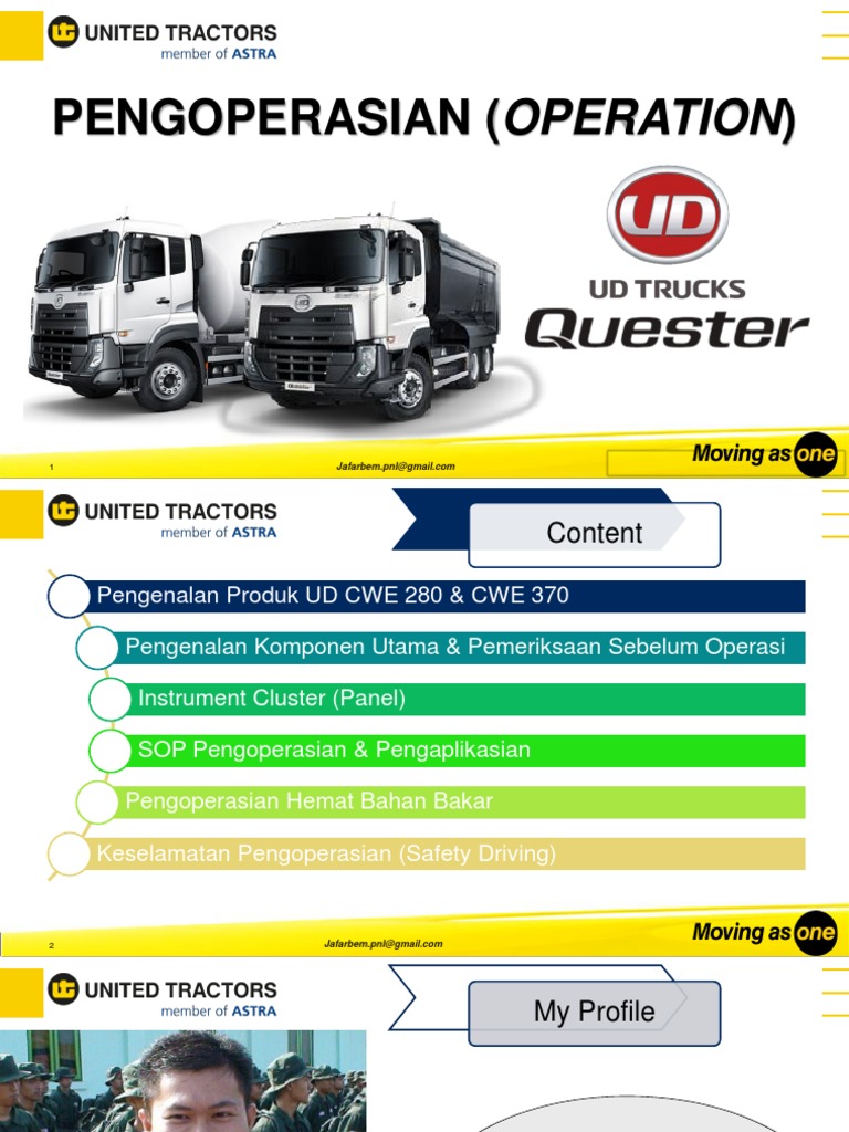 UD Quester CWE 280 & 370 Overview | PDF | Clutch | Axle