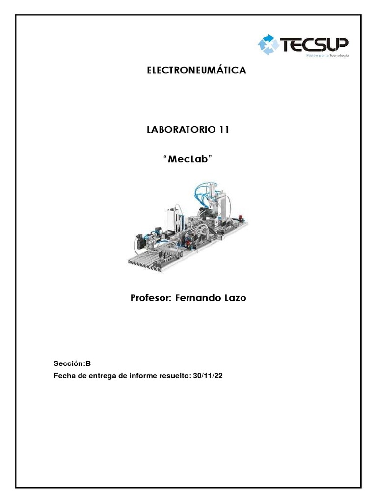 Laboratorio N°11 Electroneumatica End | PDF | Laboratorios | Neumático