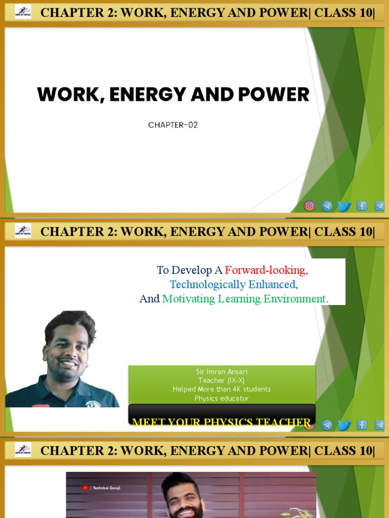 Icse Class 10 Work Energy and Power | PDF