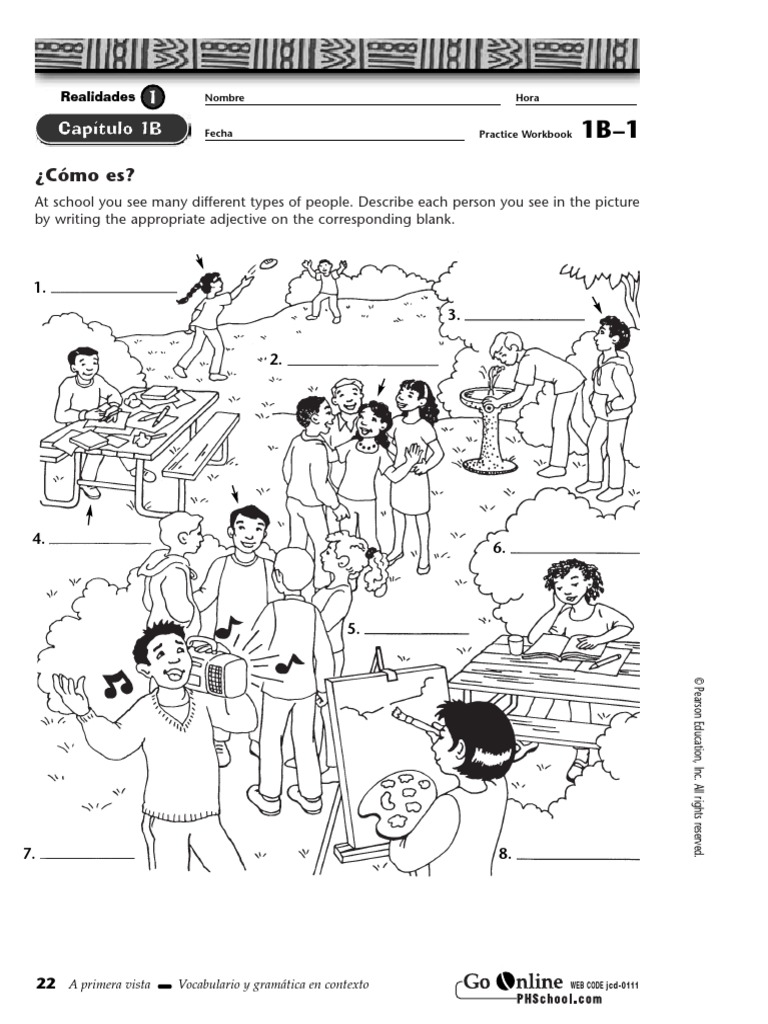 Spanish 1 Practice Workbook 1B | PDF