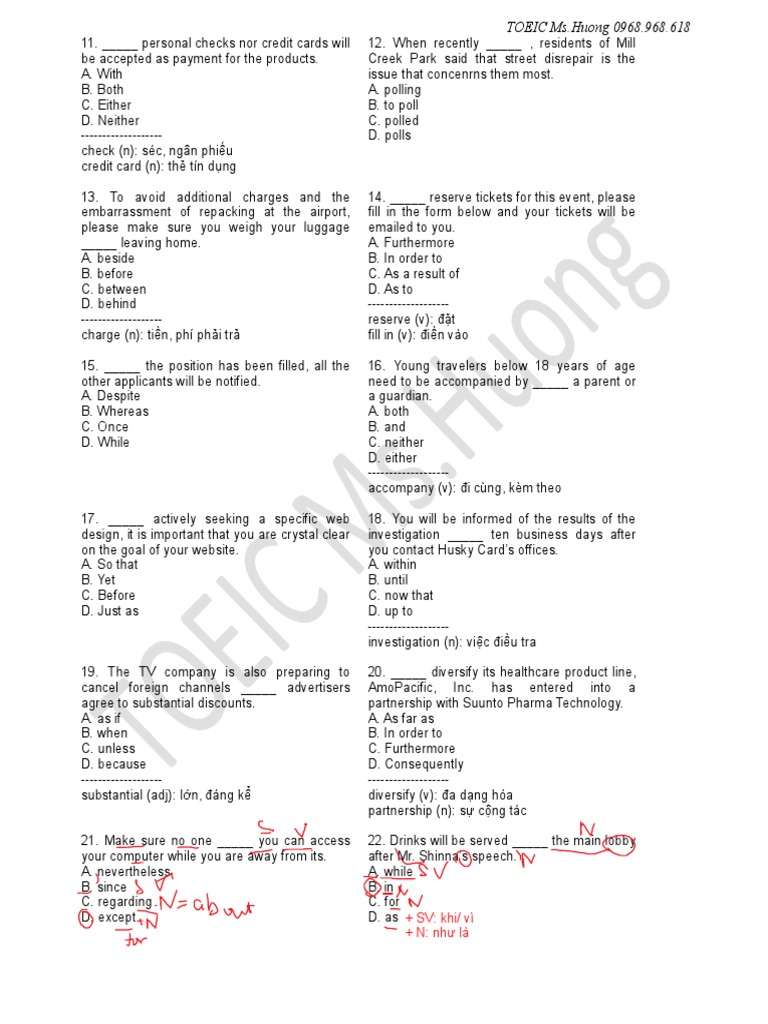 Liên T Practice Part 5 | PDF