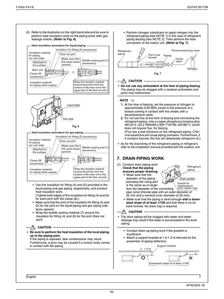 Ceiling Concealed - Daikin Drain Installation Manualpdf | PDF | Duct ...