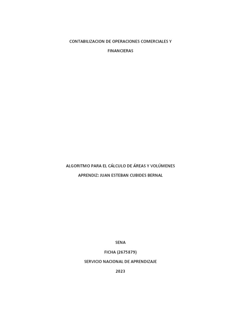 Algoritmo | PDF | Algoritmos | Volumen