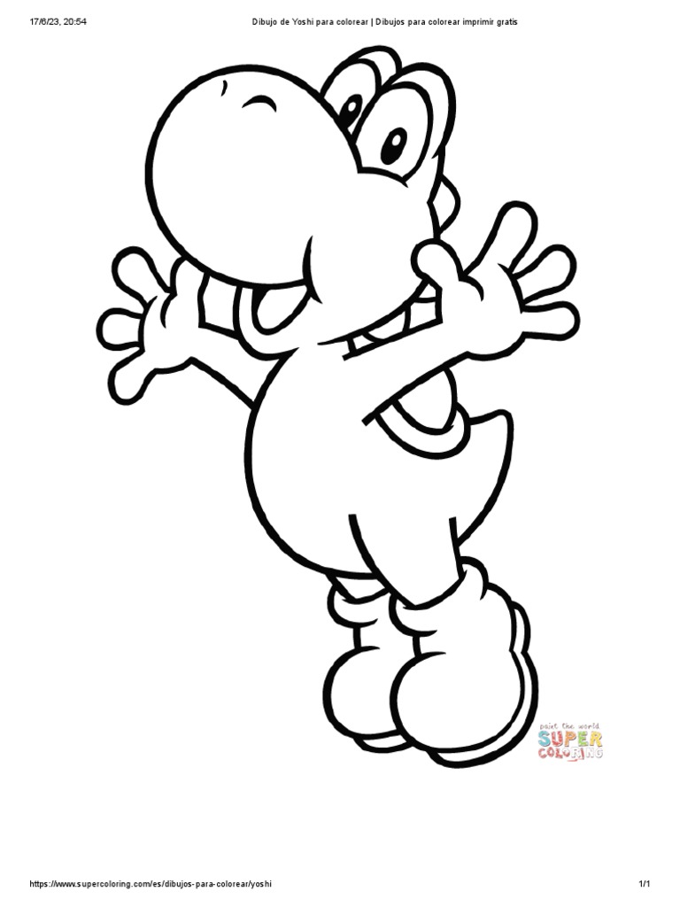 Dibujo de Yoshi para Colorear - Dibujos para Colorear Imprimir Gratis ...