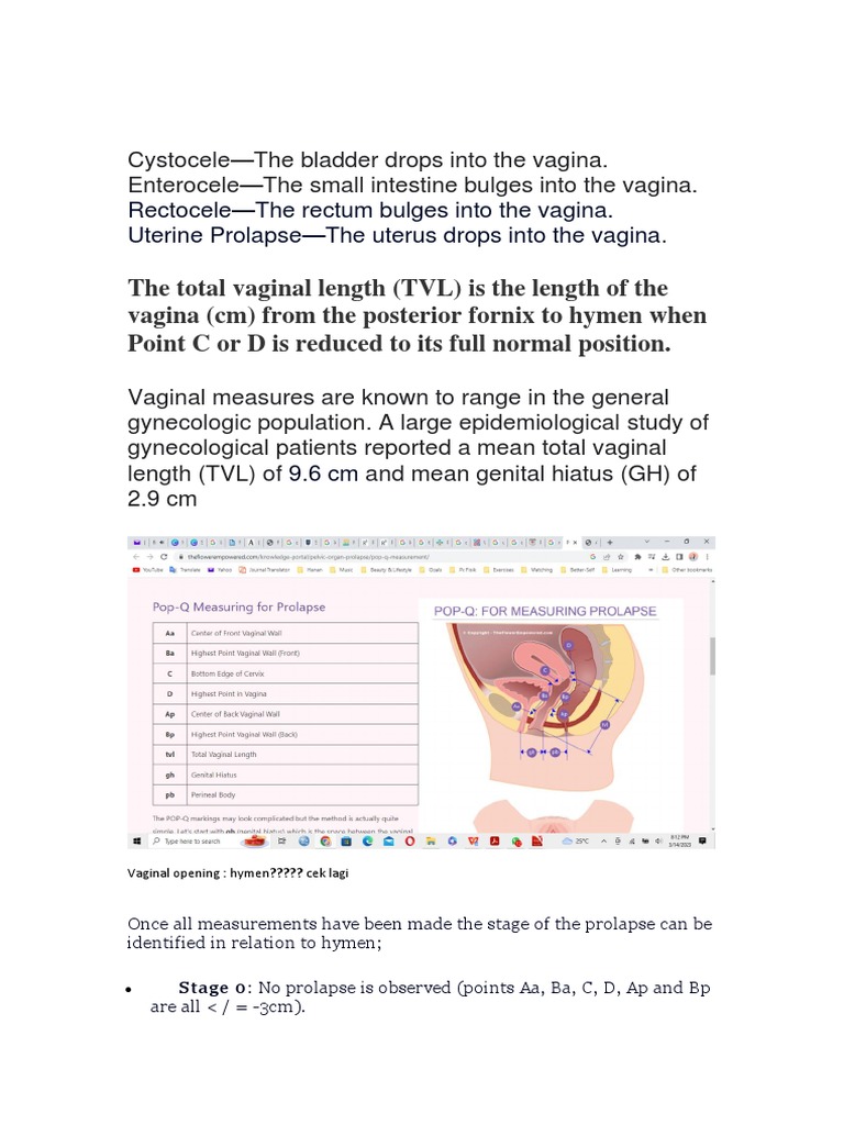 Mini Cex 1 POP CTT | PDF | Vagina | Uterus