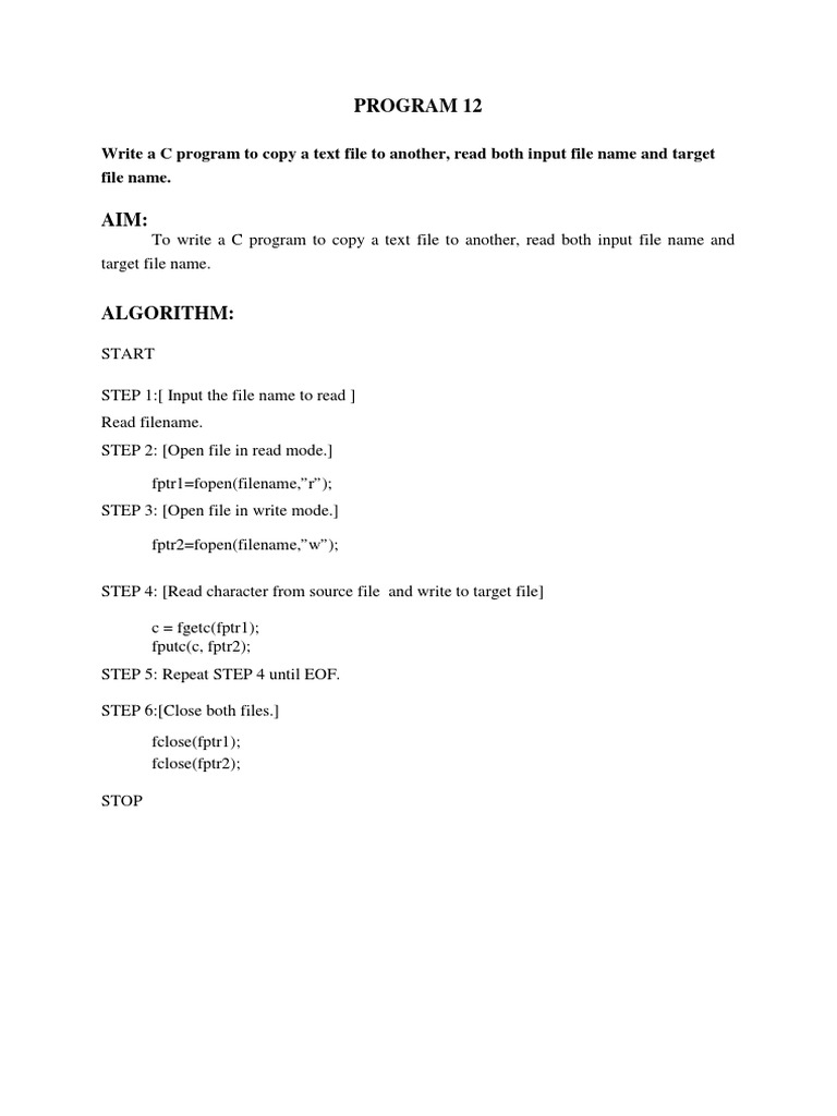 Program 12 | PDF | Filename | Computer Programming