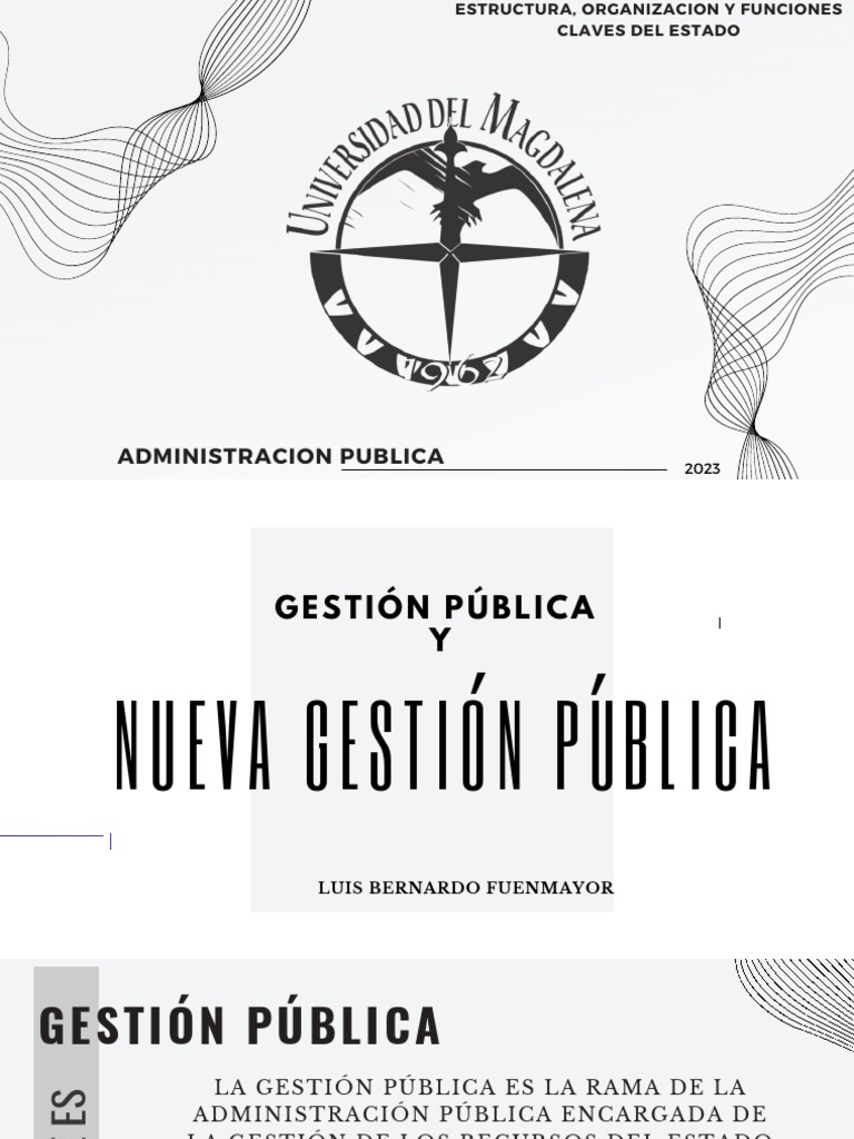 Presentacion Gestion Publica y Nueva Gestion Publica | PDF ...